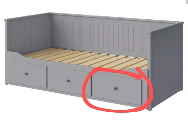 IKEA HEMNES DAYBED Drawer Front Replacement Part New , Grey Colour! £25 ...