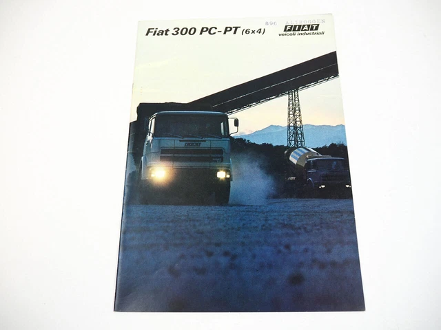 FIAT 300 PC PT 6x4 LKW Kipper Sattelzugmaschine Prospekt 1970er Jahre ...