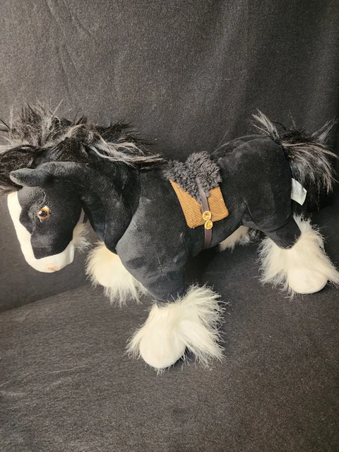 DISNEY PIXAR BRAVE Angus Plush Black Clydesdale Merida's Horse 14"x15 ...