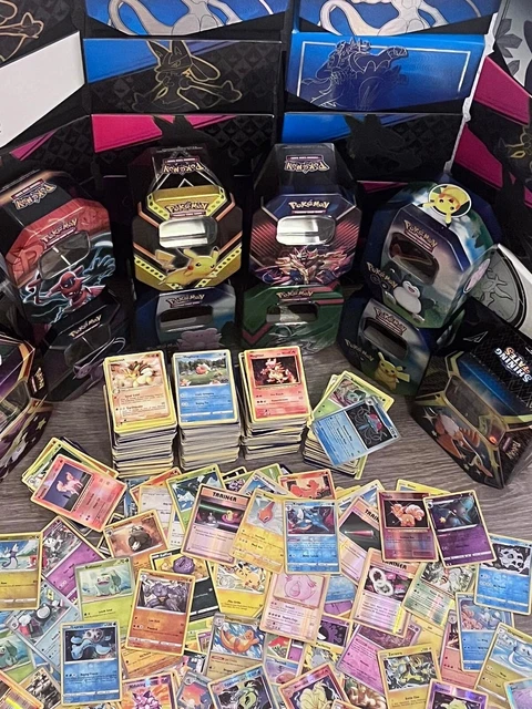 COLLEZIONE CARTE POKEMON 300 con molti scintillanti e scatola tutto ...