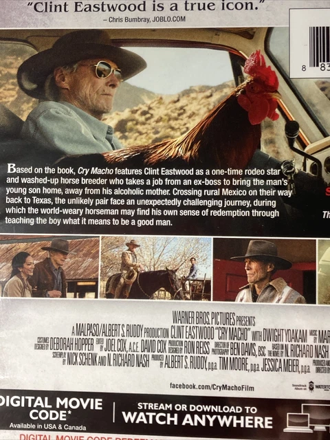 CRY MACHO [DIGITAL/DVD] Clint Eastwood, Dwight Yoakam, 2021 Movie $19. ...