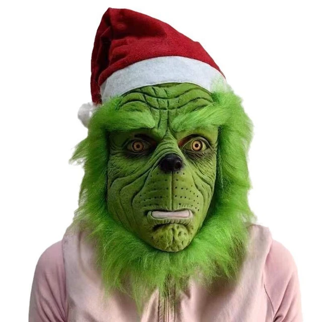 GRINCH REALISTIC MASK Cosplay Scary Halloween Latex Mask Party Prop ...