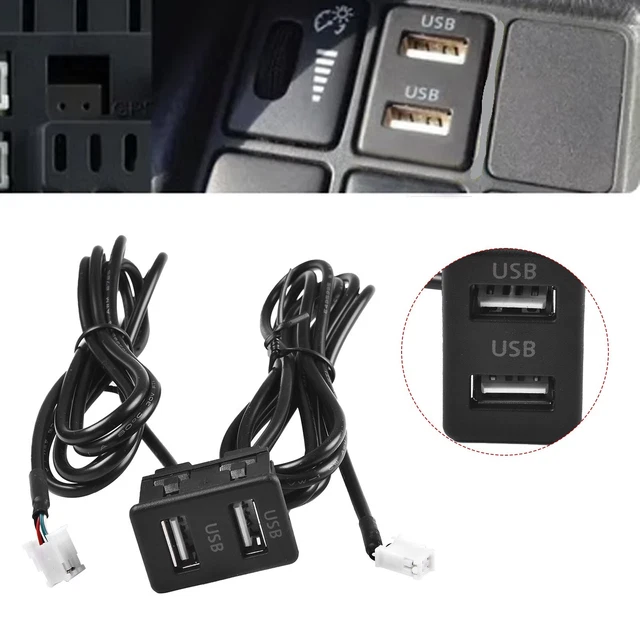 ADAPTATEUR D'EXTENSION PANNEAU tableau de bord voiture double port USB connectiv EUR 9,73 ...