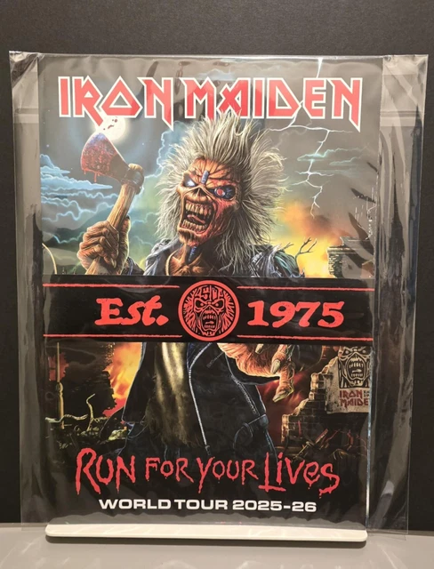 IRON MAIDEN - Run For Your Lives 2025 - Official Tour Poster Programme £39.19 - PicClick UK