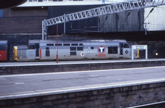 ORIGINAL 35MM BRITISH Railway B.r Slide - Class 37 37411 At Birmingham ...