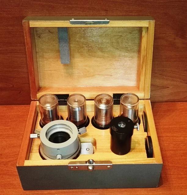 ZEISS JENA PLANACHROMAT objectives NF with polarisation, phase and PhV ...