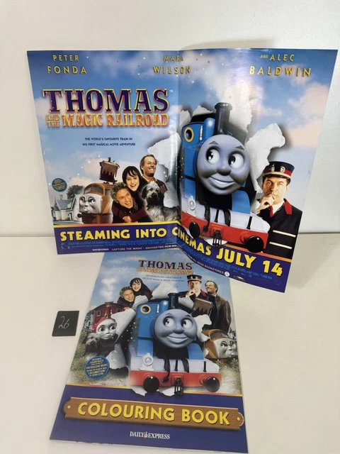 THOMAS THE TANK Engine The Magic Railroad Poster Colour Book VGC Super ...