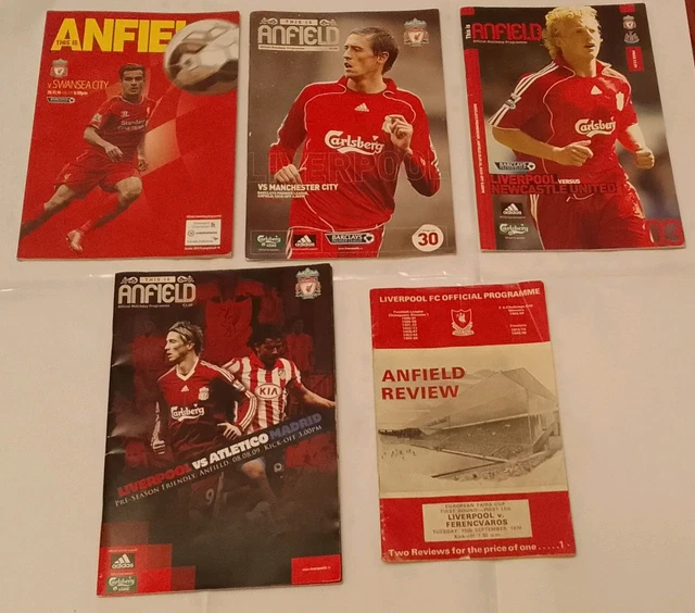 LIVERPOOL LFC ANFIELD Official Football Programmes x5 1970 2006 2008 ...