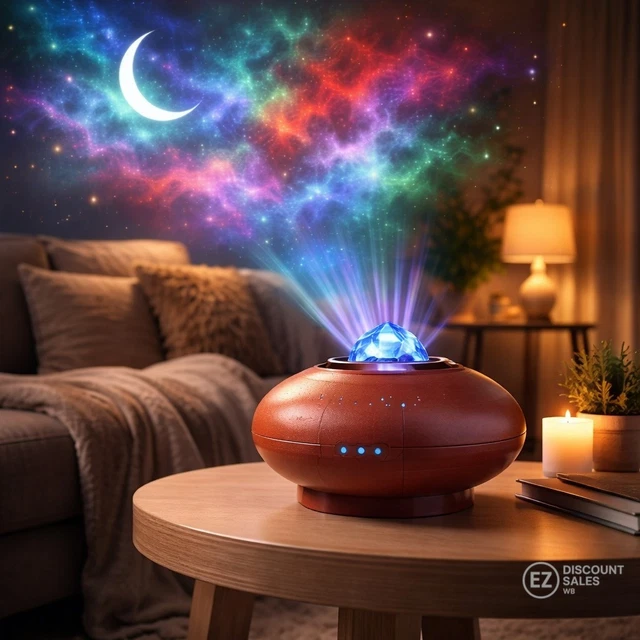 KMASHI STAR PROJECTOR Galaxy Night Light LED Nebula Cloud Bluetooth ...