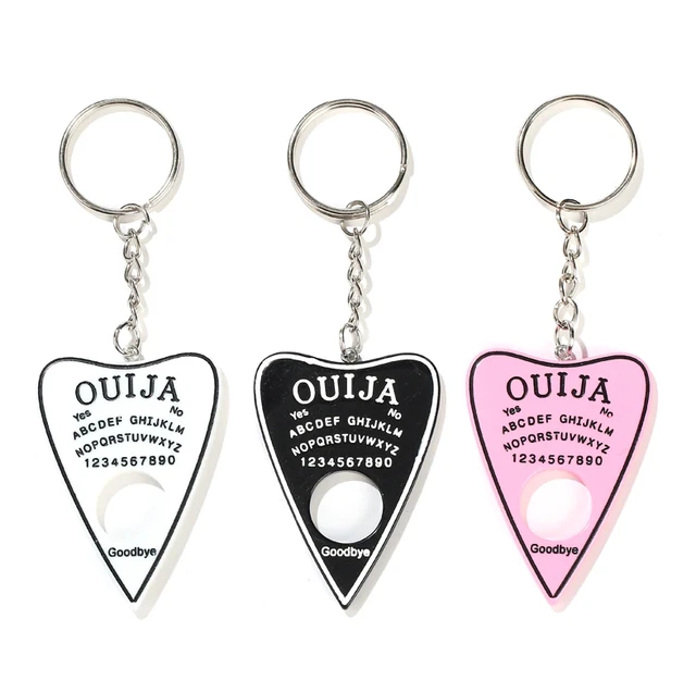 COLOURFUL OUIJA BOARD Keyring Yes No Charm Witch Glitter Pastel Goth ...