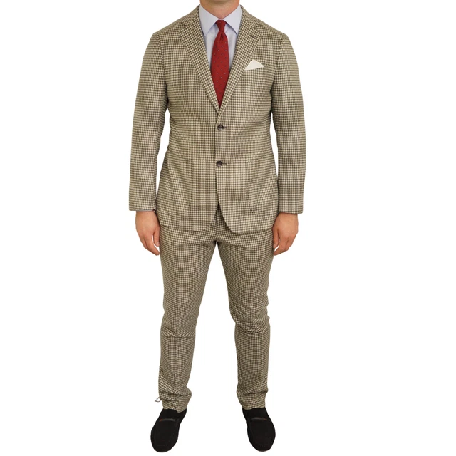 MEN SUITSUPPLY SUIT Havana Lanificio Rogna Wool & Cashmere EU52 UK/US42 ...