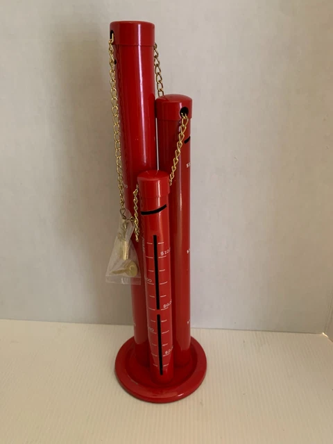 VINTAGE METAL 3 Tower Coin Sorter Triple Tube Bank Quarter Dime Nickel ...