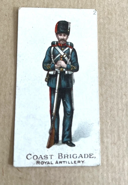 CIGARETTE CARDS GALLAHER 1898 Types of British Army NO.2 COAST BRIGADE ...