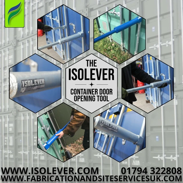 SHIPPING CONTAINER DOOR opening tool "isolever" safety tool Leeds depot ...