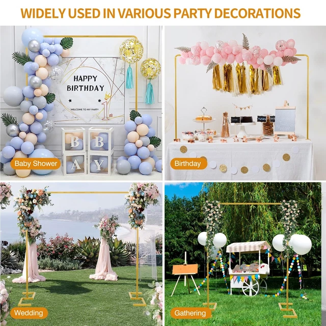 8.2FT SQUARE ARCH Backdrop Stand,Metal Gold Backdrop Stand Heavy Duty ...