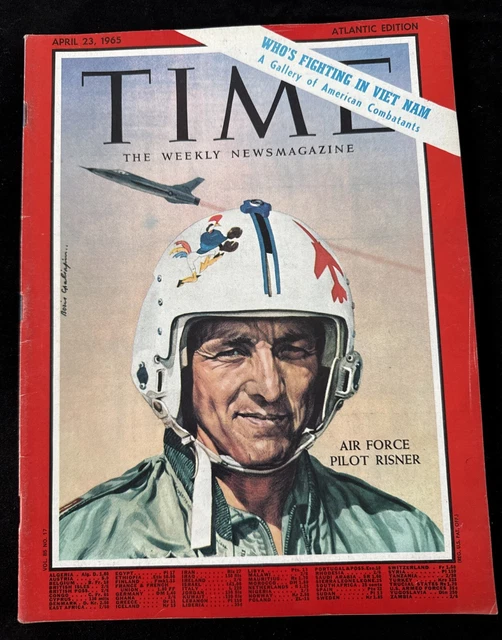 TIME MAGAZINE 1965 Air Force Fighter Pilot Risner Vietnam Vintage Ads ...