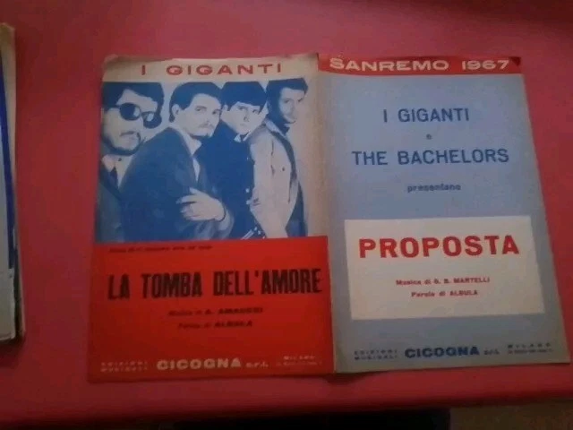 I GIGANTI PROPOSTA La Tomba Dell'amore Spartito Sheet Music EUR 5,99 ...