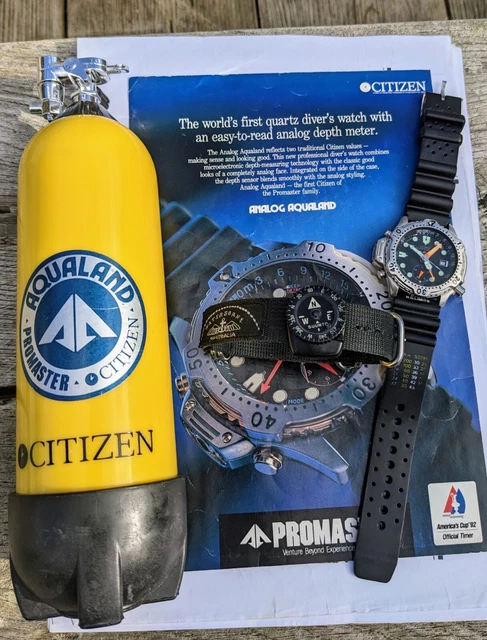 SUPER RARE CITIZEN Promaster Aqualand Divers Watch 1986 Tank & Safety ...