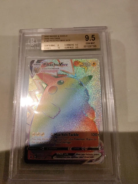 POKÉMON VIVID VOLTAGE Pikachu VMAX 188/185 Rainbow BGS 9.5 Gem Mint EUR ...