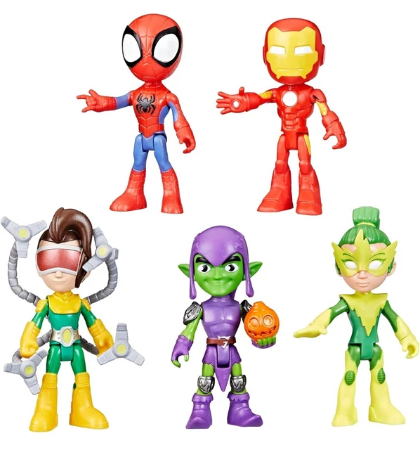 NEW! SPIDEY & His Amazing Friends Set Spidey Green Goblin Iron Man ...