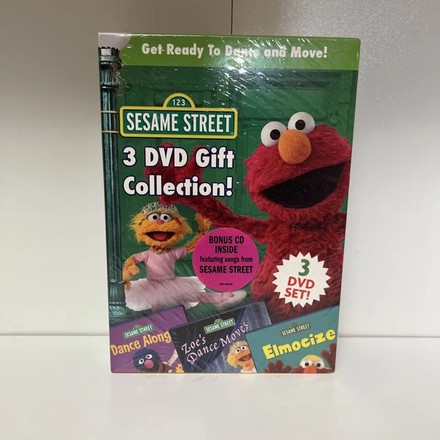 SESAME STREET 3 DVD Gift Collection+Bonus CD Brand New Sealed 3 Disc ...
