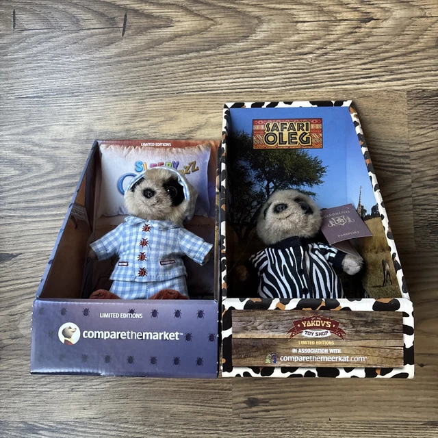 COMPARE THE MEERKAT, SAFARI OLEG and SLEEPY OLEG Soft Toys, new, Boxed ...