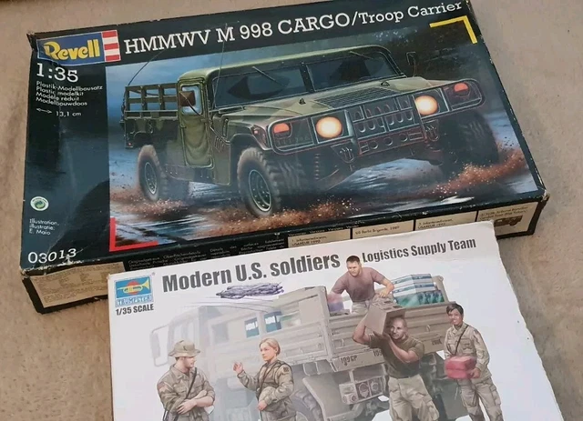 REVELL 1/35 CARGO Humvee + Trumpeter 1/35 Modern US Logistics Supply ...