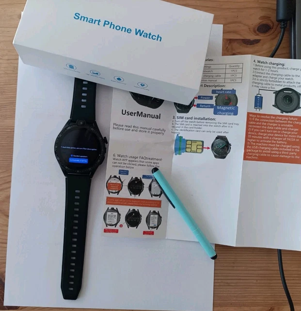 KOM4 PRO 4GB+128GB 4G Smartwatch Dual Kamera GPS GooglePlay Wasserdicht ...