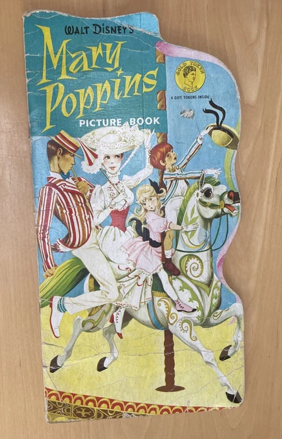 VINTAGE WALT DISNEY MARY POPPINS PICTURE BOOK 1964 Gold Token Book £7. ...