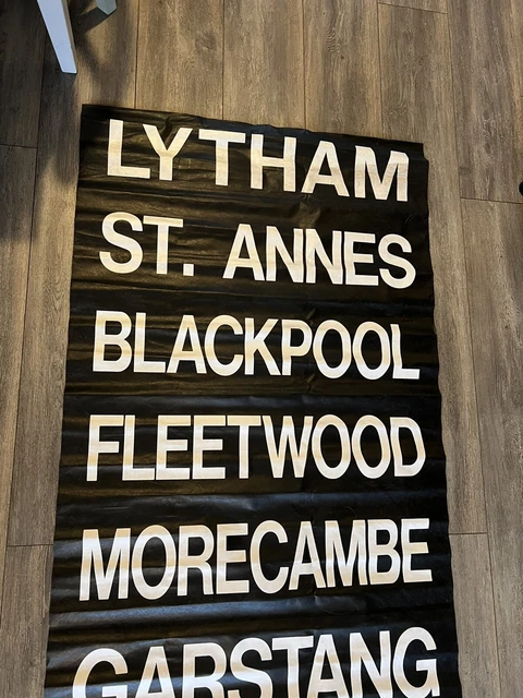 ORIGINAL BUS Train Tram DESTINATION BLIND Blackpool Lytham 80cm x 2.9m ...