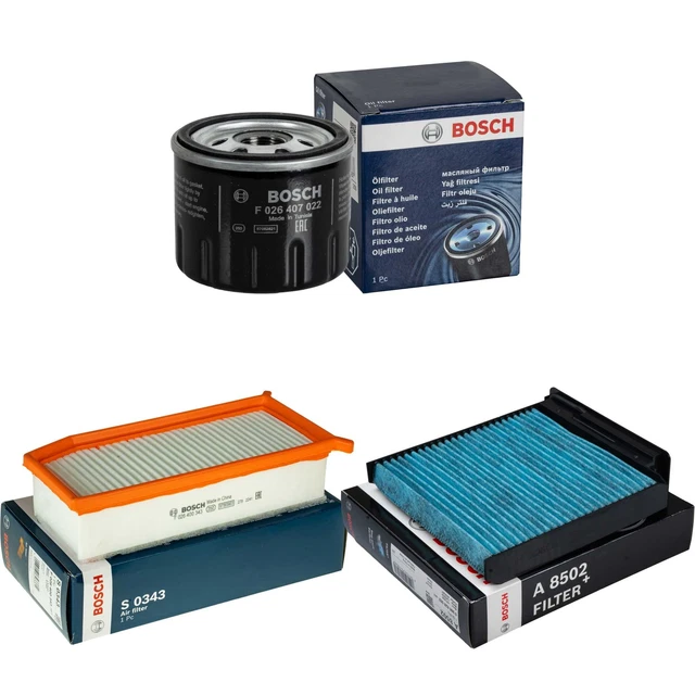 BOSCH INSPECTION SET Filtre à Huile Air Filtre D'Habitacle pour Dacia ...