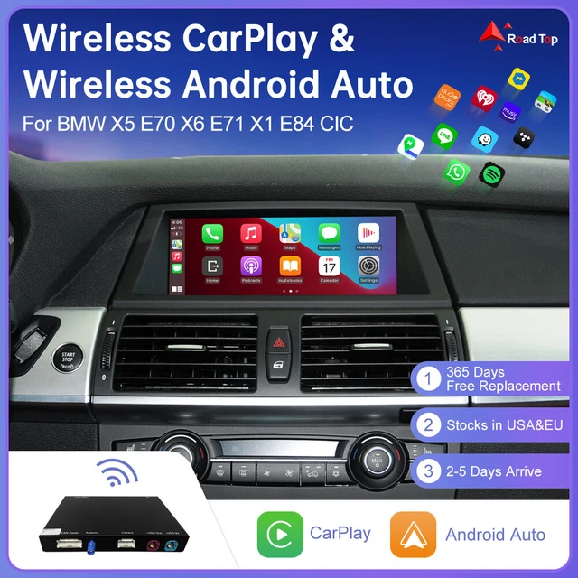 WIRELESS CARPLAY ANDROID Auto Retrofit Decoder For BMW X5 E70 X6 E71 X1 ...