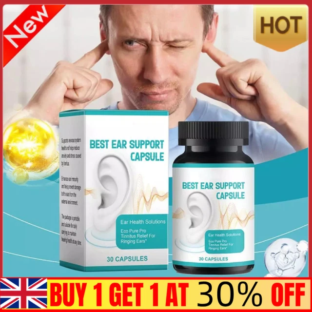 ULTIMATE TINNITUS RELIEF Stop Ear Ringing Natural Remedy Capsules Best ...