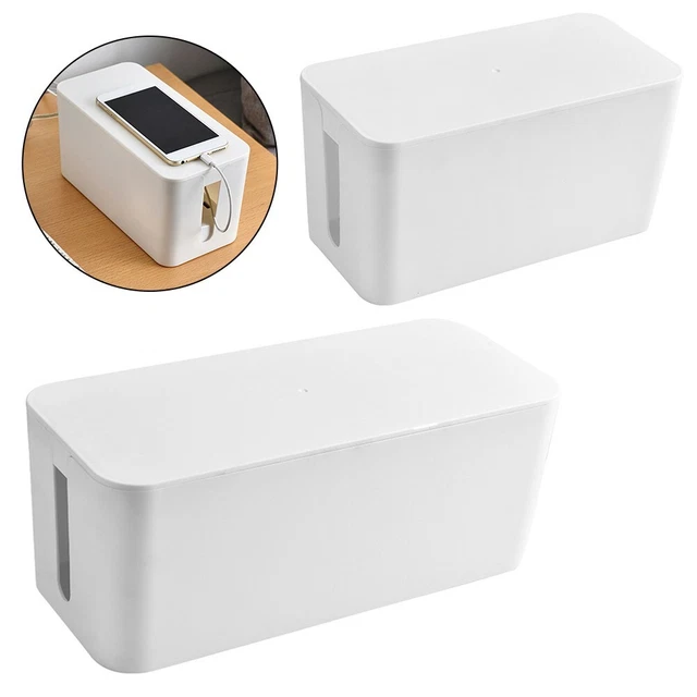 CONVENIENT CABLE MANAGEMENT Box for TV Computer Keep Cables and Wires ...