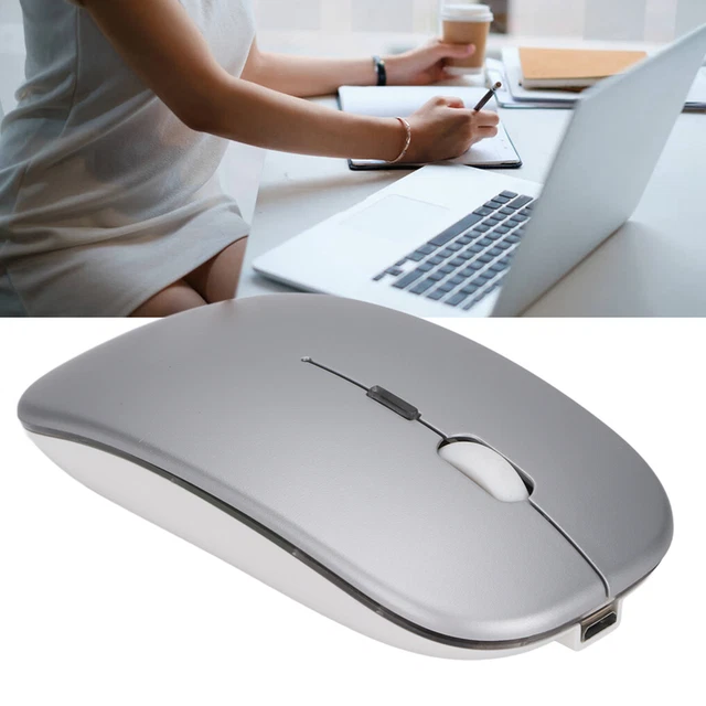 (SILVER) WIRELESS OPTICAL Mouse 2.4GHz DPI Regulation Office Light £10. ...