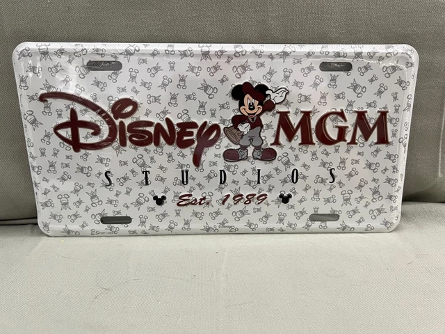 DISNEY MGM STUDIOS Mickey Mouse Director Car License Plate Tag NEW $329 ...