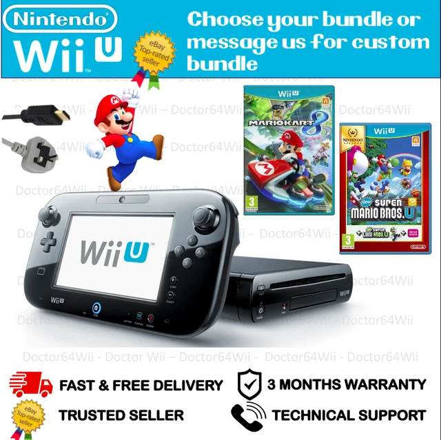 NINTENDO WII U 32Gb Black Console - Choose Your Bundle - Pad + Console ...