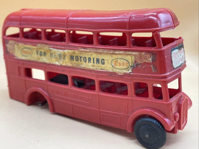 SPRINGWELL ROUTEMASTER BUS London Double Decker Plastic Toy Vintage Red ...