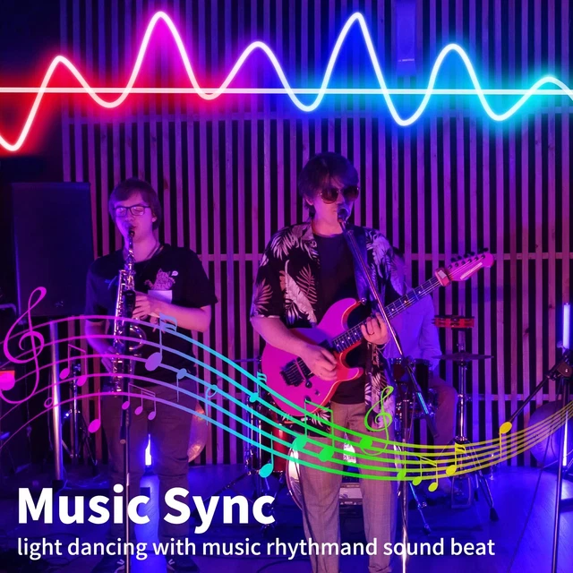 SEGRASS FLEXIBLE LED neon Lights Strip 10M 24v RGB 10M, Rgb（red, Green ...