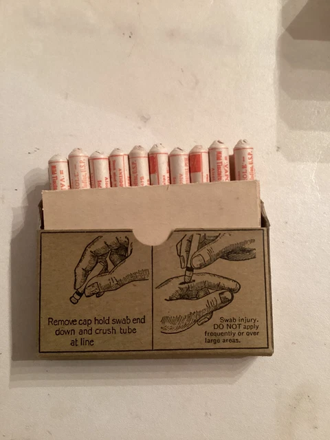 TRÈS RARE US WW2 IODINE SWABS x10 THE GEORGE LUFT - MECICAL DEPARTMENT ...