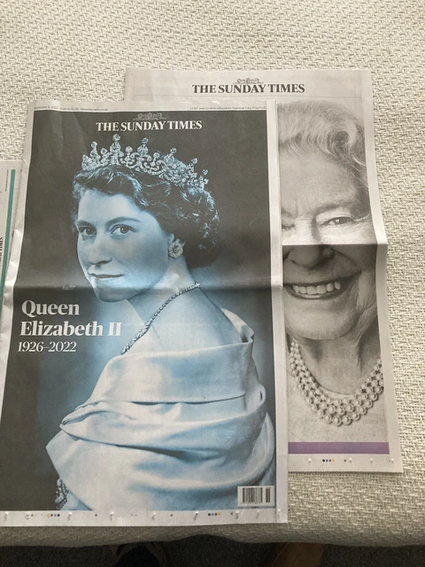 THE SUNDAY TIMES newspaper 11th Sep 2022 Queen Elizabeth II 1926 - 2022 £19.99 - PicClick UK
