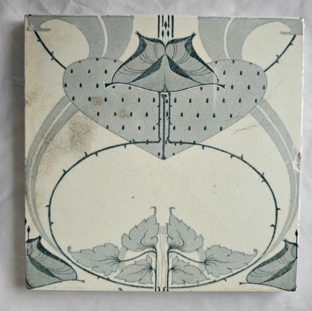 CHARMING MINTON ART Nouveau 6 Inch Antique Tile £24.00 - PicClick UK