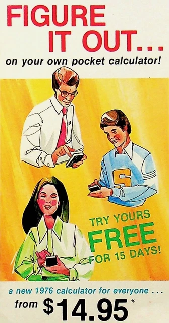 1976 Hanimek Pocket Calculator Tri Fold Color Ad Dd 35 £28 82