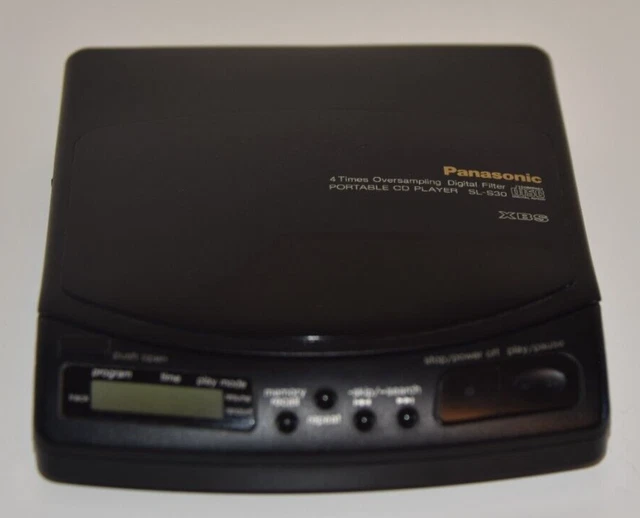 PANASONIC PORTABLE COMPACT Disc CD Player SL-S30 Black XBS *Tested ...