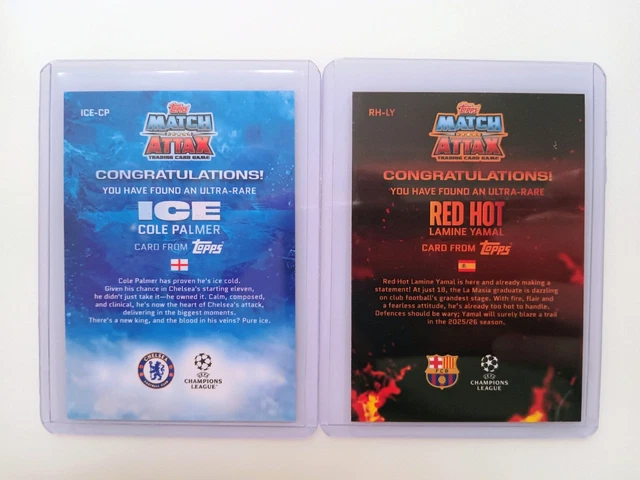 TOPPS MATCH ATTAX 2025/26 25/26 2026 Ice Cold Palmer Red Hot Yamal ...
