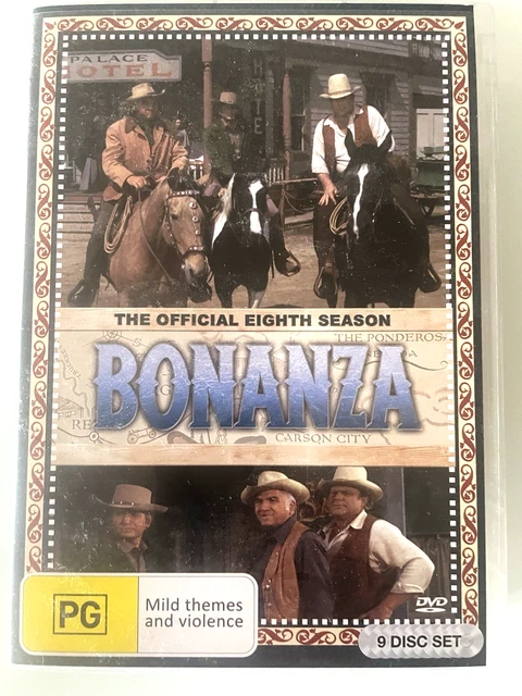 BONANZA THE OFFICIAL Eighth Season 8 DVD set of 9 discs region 4 $99.95 ...