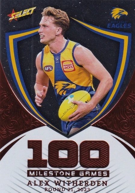 AFL 2024 SELECT West Coast Eagles - Alex Witherden Milestone Card No ...