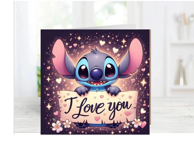 PERSONALISED STITCH BIRTHDAY Card, Birthday Cards, Lilo and stitch ...