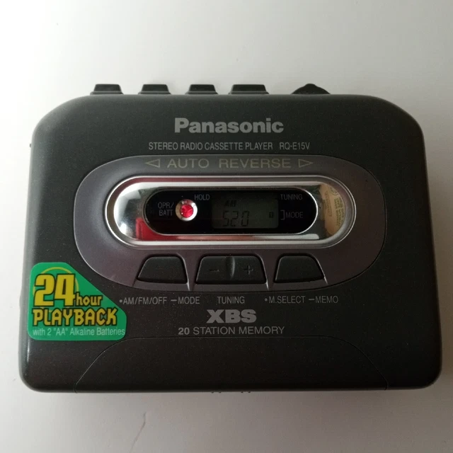 PANASONIC WALKMAN RADIO FM/AM RQ-E15V Stereo Cassette Radio Works ...
