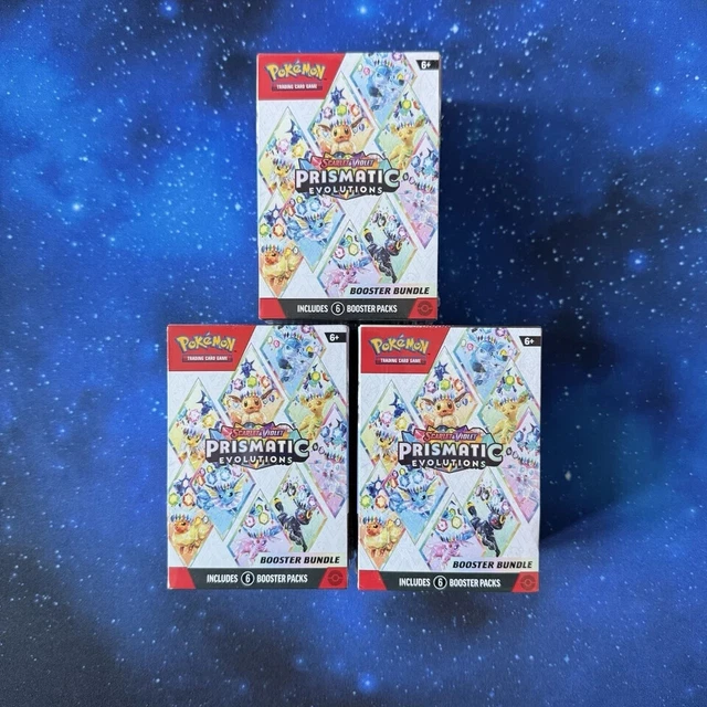 X3 POKÉMON TCG: Scarlet & Violet-Prismatic Evolutions Booster Bundle 6 Packs $267.59 - PicClick CA